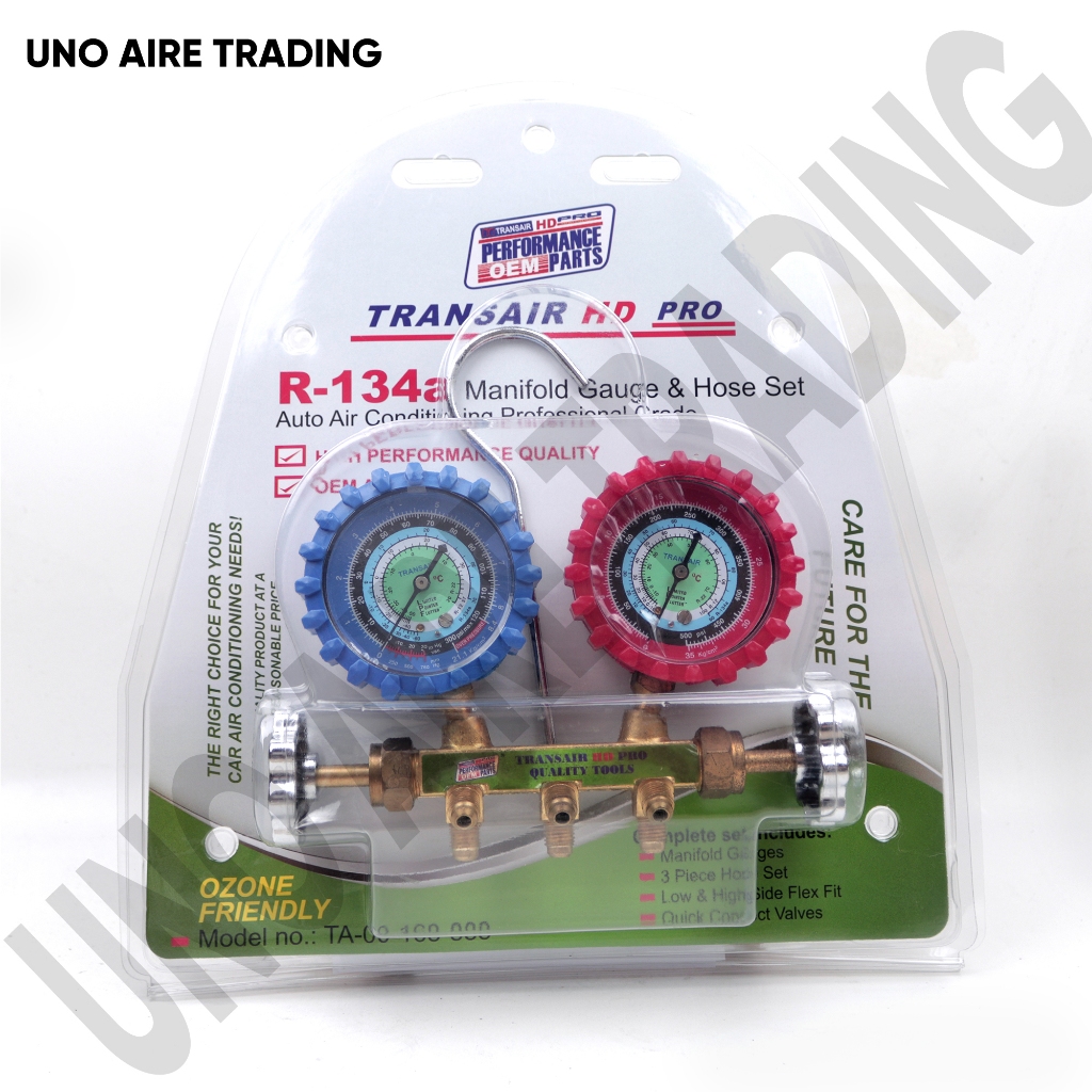 Pressure Gauge Manifold R12, R22 , R134a OR R410a R32 R407c TRANSAIR ORIGINAL | Shopee Philippines