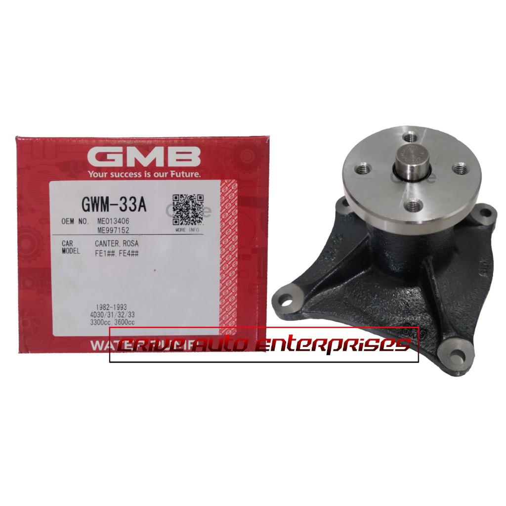 GENUINE GMB GWM-33A Water Pump Assembly for Mitsubishi Canter [4D30 ...