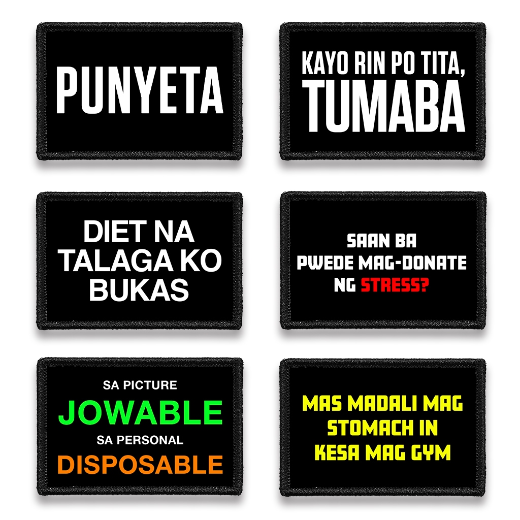 Funny - Removable Patches - Hook & Loop - Magic Tape | Shopee Philippines