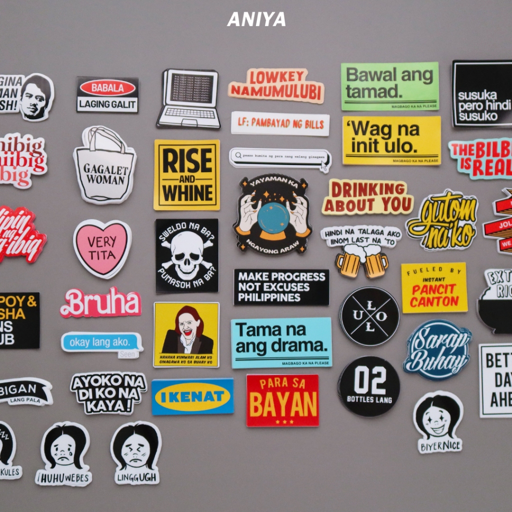 ANIYA CLOTHING Sticker Happy Set Waterproof Stickers Journal Laptop ...