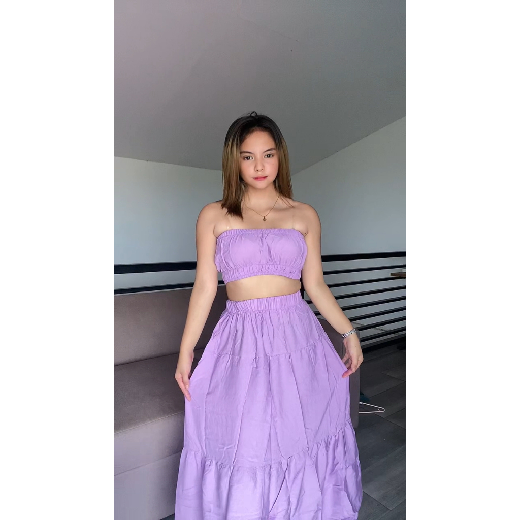 SC Lilac Purple Dress and Coordinates Terno Collection | Shopee Philippines
