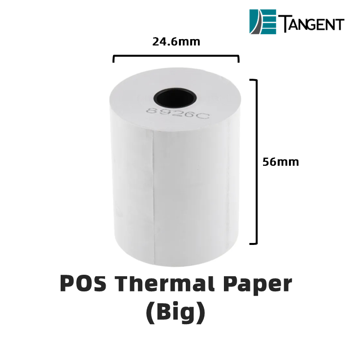 10pcs BIG Thermal Paper VX520 56x24.6mm for POS Terminal | Shopee ...