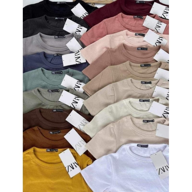 ZARA BASIC TOP FULL LENGTH BODYCON THICK FABRIC ACTUAL PHOTO | Shopee ...