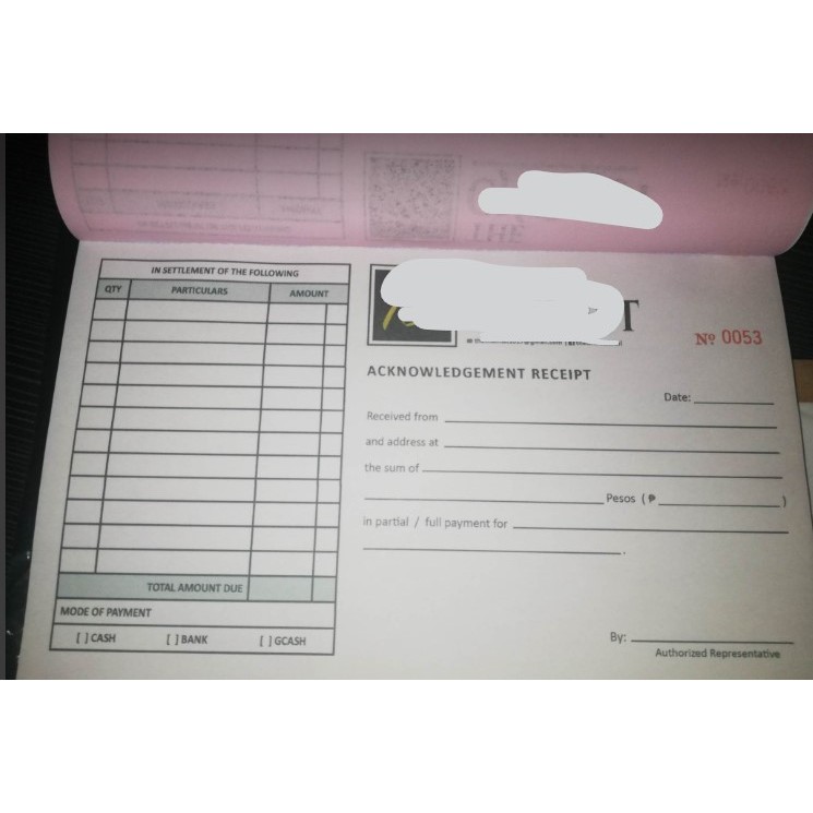 CUSTOMIZED CARBONLESS ACKNOWLEDGEMENT/ORDER SLIP/ DELIVERY RECEIPT 1/4 ...