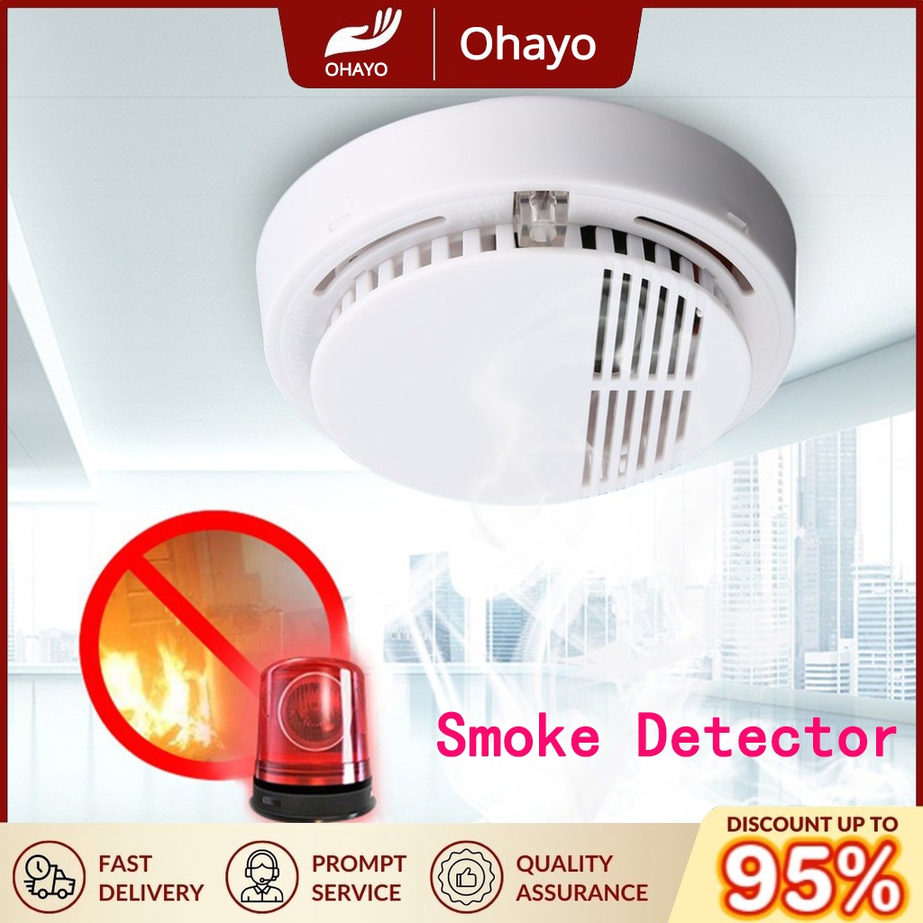Smoke Security Sensor Photoelectric Wireless Fire Alarm Smoke Detector ...