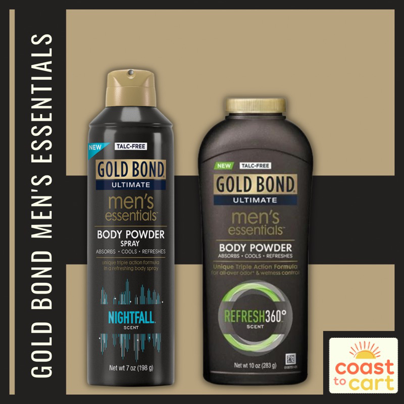 Gold Bond Men's Essentials Talc-Free Body Powder Spray / Talc-Free Body ...
