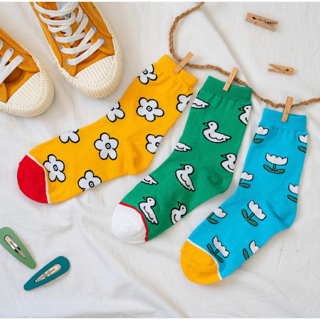 Korean Socks - Flower Duck Socks - Iconic Socks | Shopee Philippines