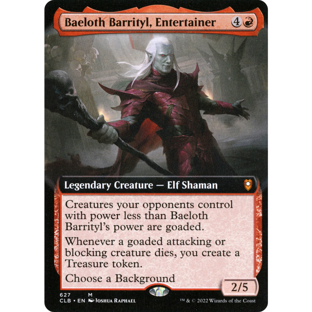 Baeloth Barrityl Entertainer clb-627 MTG Top Ratings Proxy (sticker is ...
