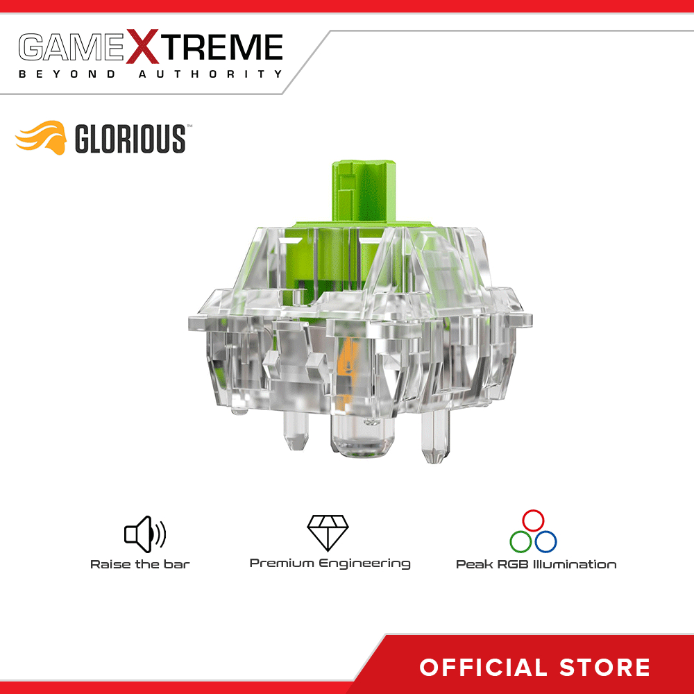 Glorious Raptor Premium Clicky Mechanical Keyboard Switches 36pcs ...