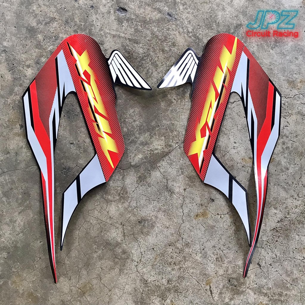 HONDA GENUINE MAIN PIPE COVER STICKER for HONDA XRM 110 (LEFT & RIGHT ...