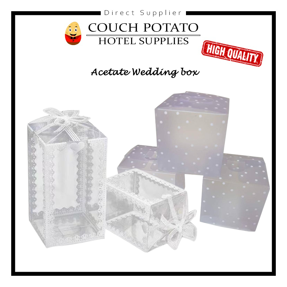 10 pcs Wedding PVC Acetate Box Frosted PVC Printed Souvenir Box jewelry ...