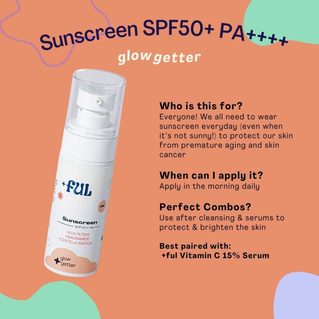 +ful Sunscreen SPF50+ PA++++ 50ml (Lightweight Cream, Anti Aging, Sun ...