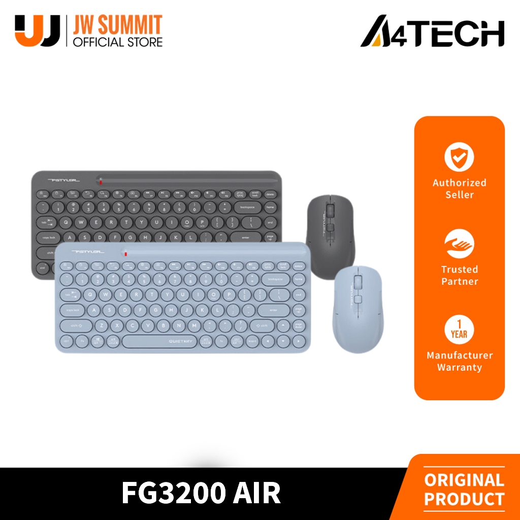 A4tech Fg3200 Air Quietkey Compact Wireless Keyboard And Mouse Combo Shopee Philippines 