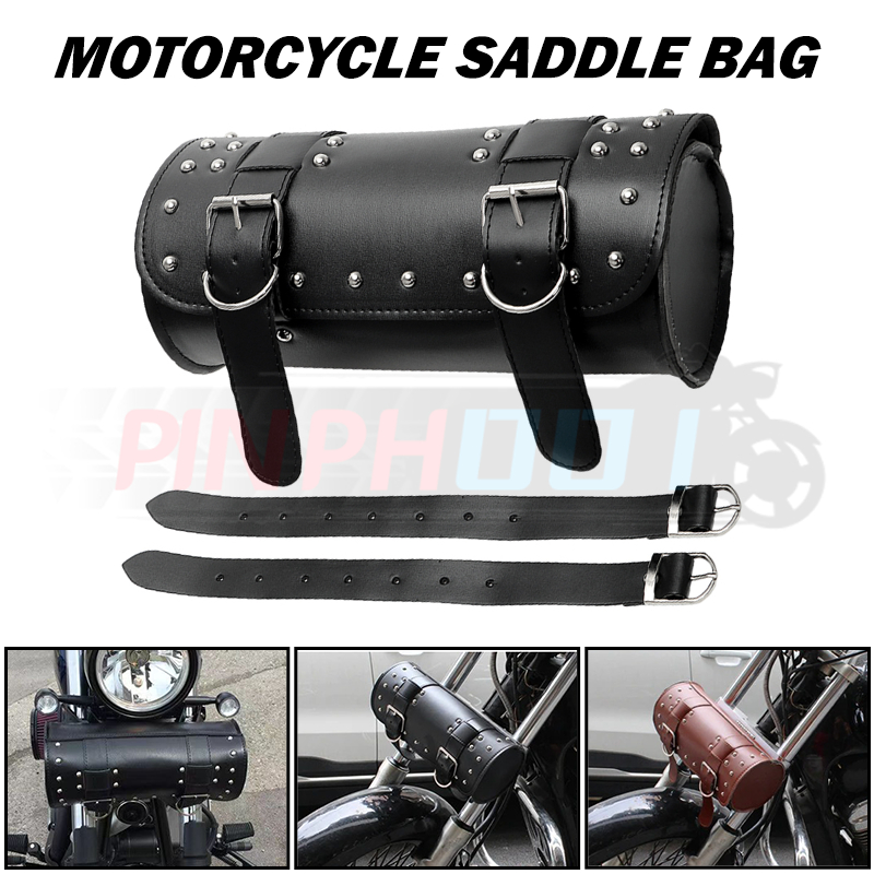 Motorcycle Saddle bag PU Leather Tool Bag Universal Motorcycle Side Box ...