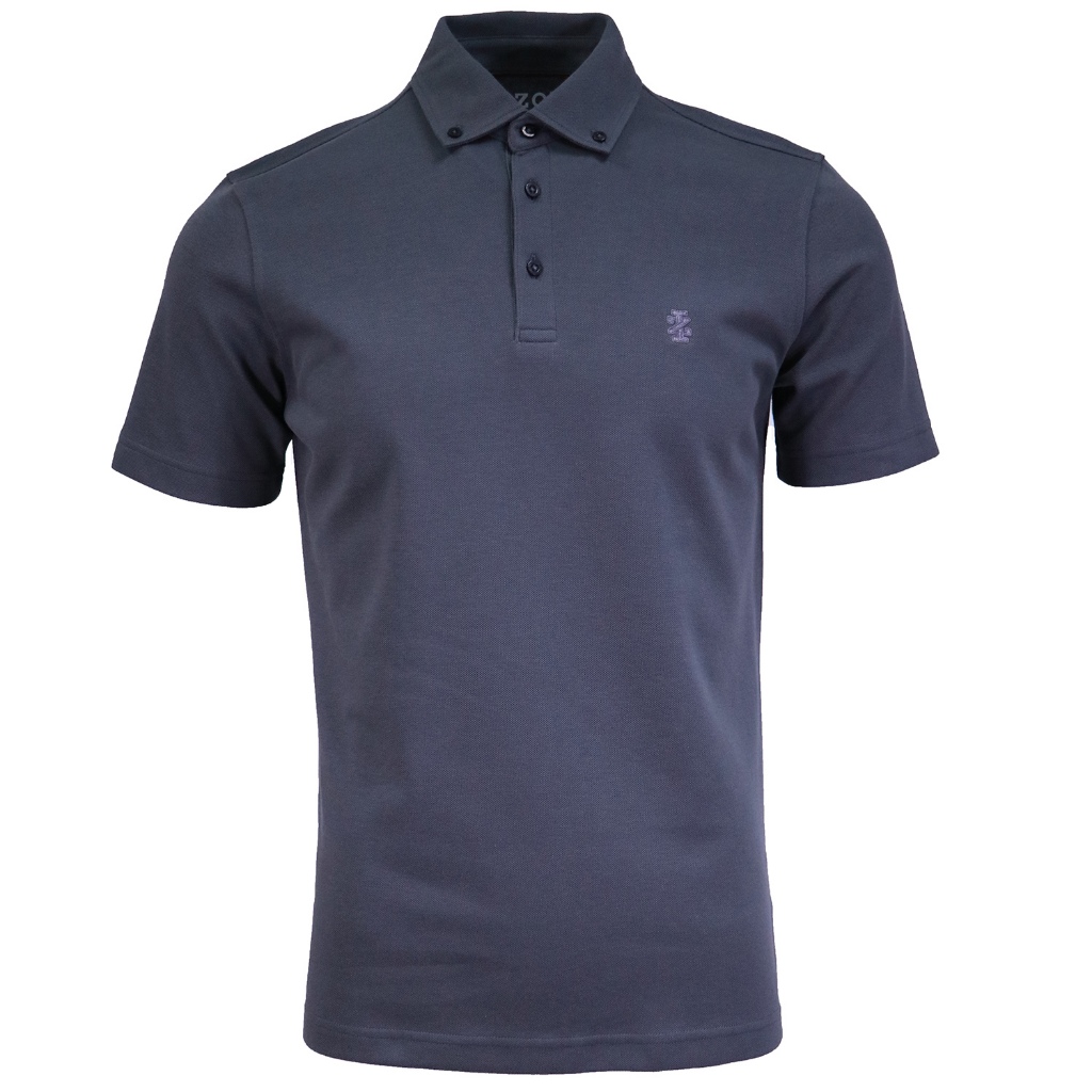 Izod Men's Slim Fit Plain Golf Shirt w/ Button-Down Collar (Dark Gray) | Shopee Philippines