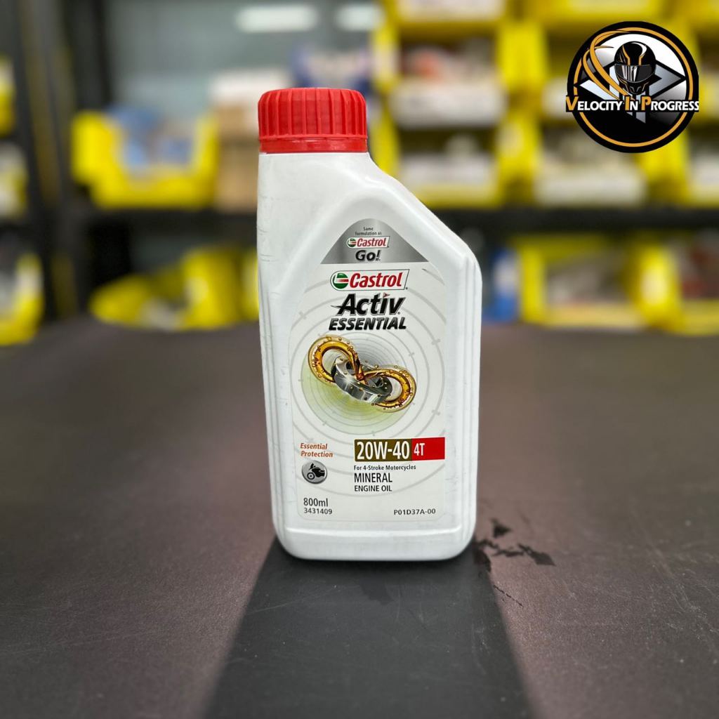CASTROL GO CASTROL ACTIV ESSENTIAL 800ML / 1LITER MINERAL MOTORCYLE OIL ...