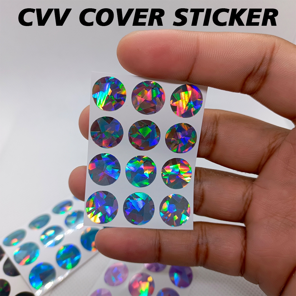 12PCS Credit/Debit Card CVV Cover Holographic broken glass. High ...