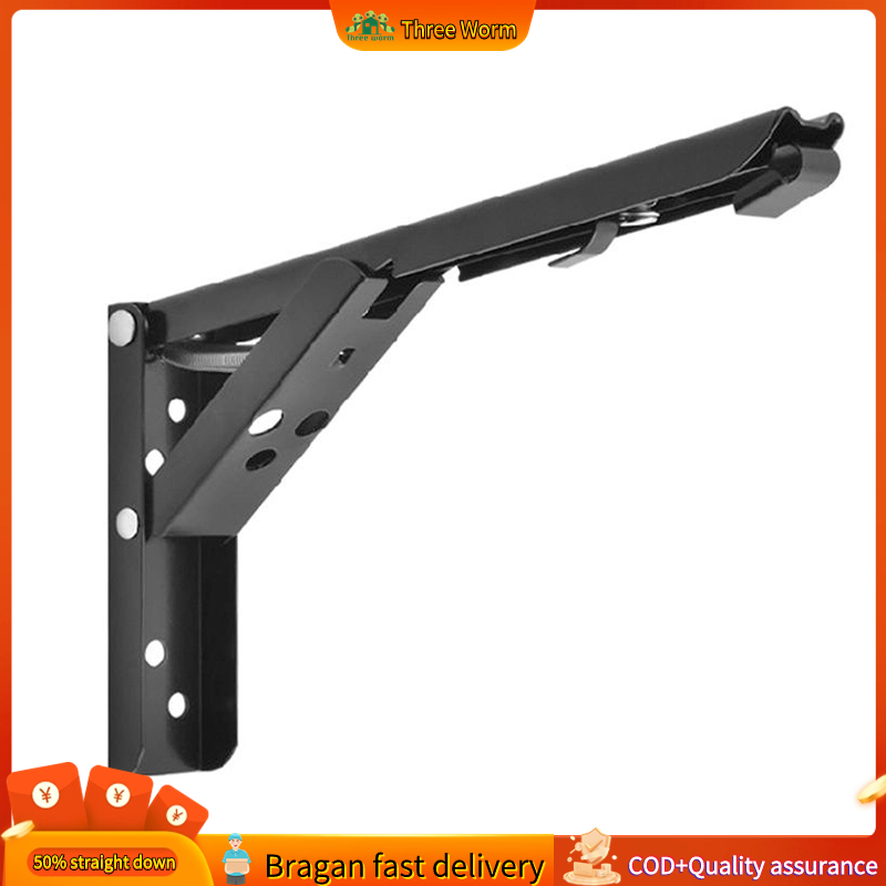 2PCS Folding Angle Bracket Adjustable Wall Mounted Folding Table Shelf ...