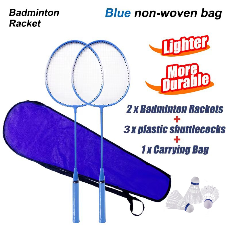 （2 Gifts) Badminton Set 2pcs Alloy Badminton Racket for Adult Fitness ...