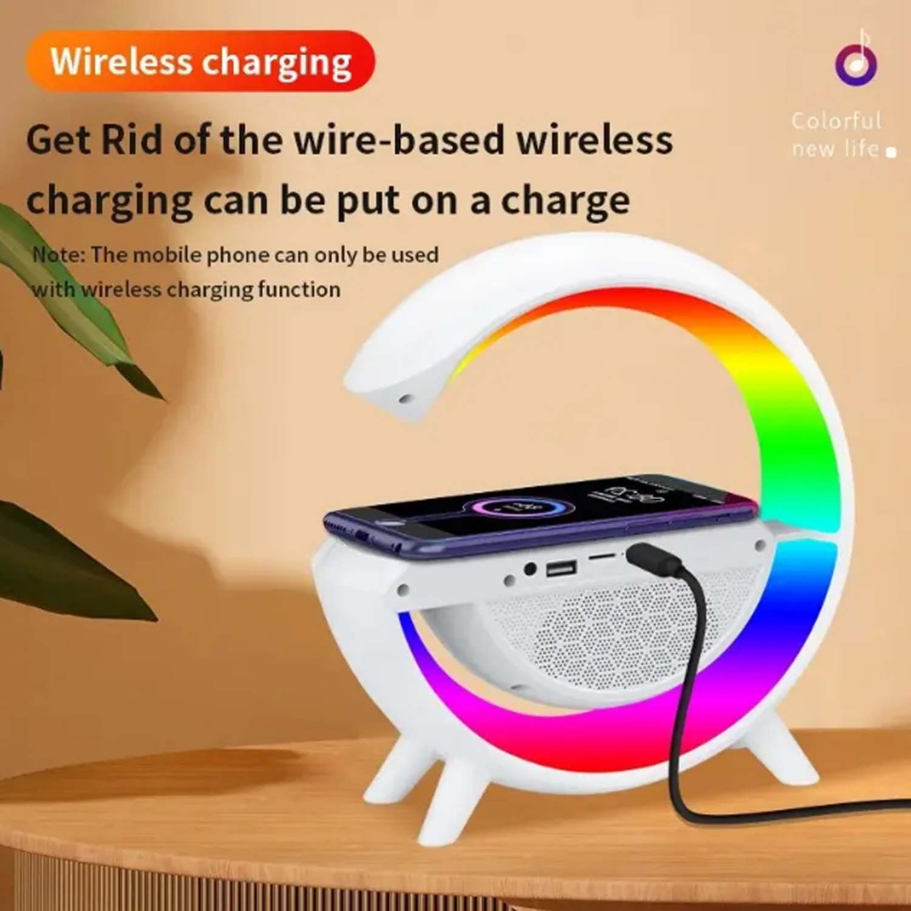 Multifunctional Bluetooth Speaker Wireless Charger RGB Night Light ...