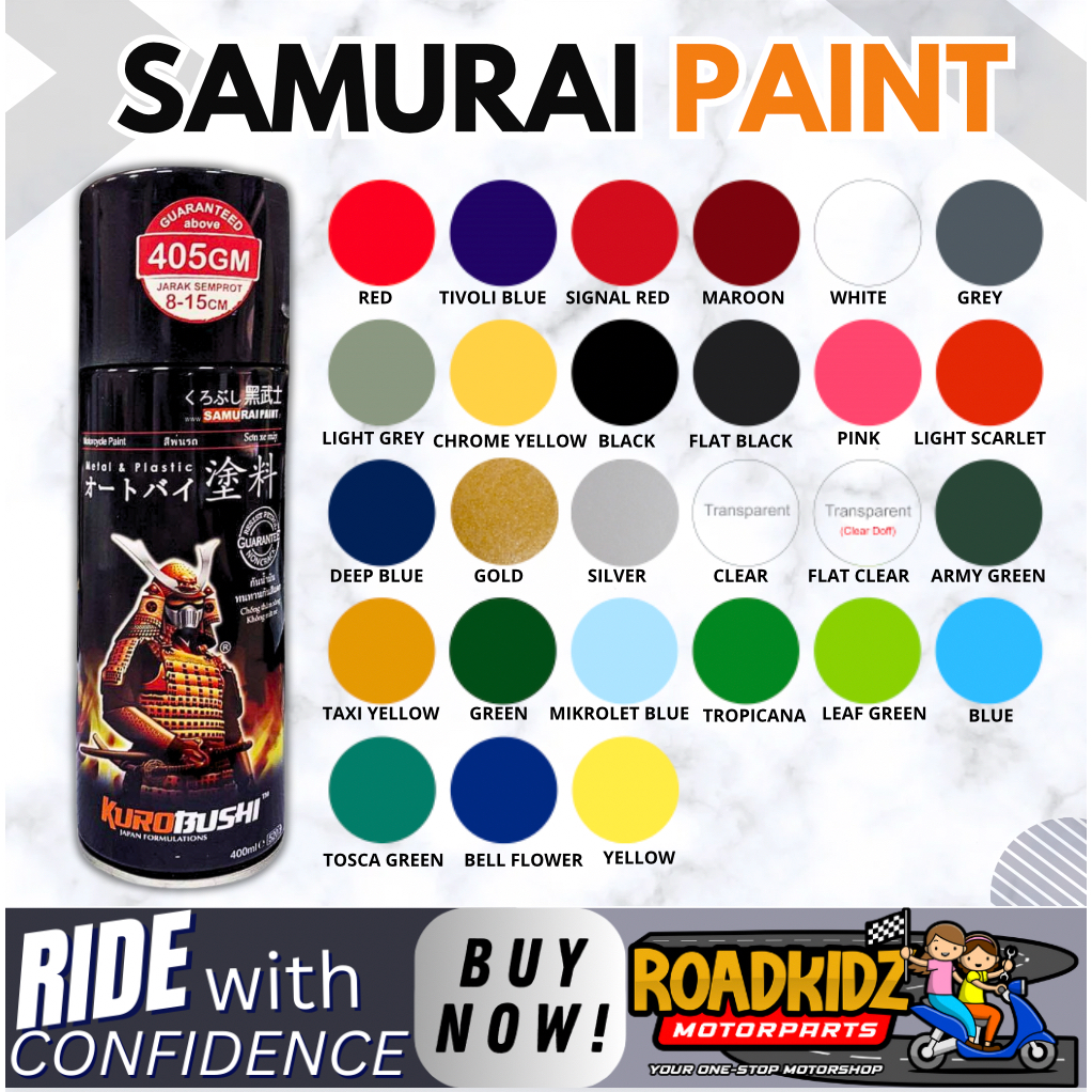 ORIGINAL SAMURAI PAINT 🇲🇾 - STANDARD COLORS & PRIMER | Shopee Philippines