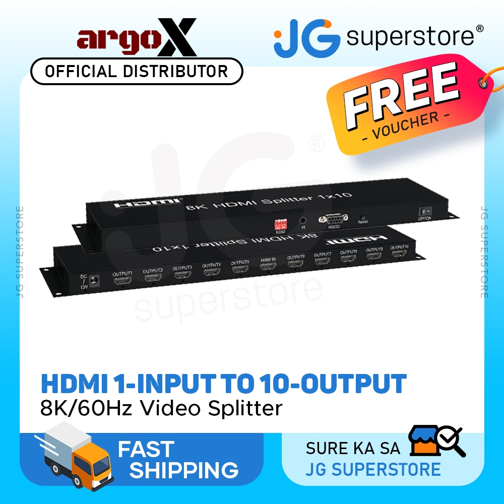 ArgoX Ultra HD HDMI Splitter 1X10 - 8K 60Hz 10 Port Input Video ...