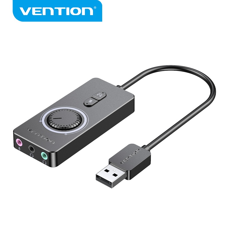 Vention USB External Sound Card USB to 3.5mm Audio Adapter USB to ...