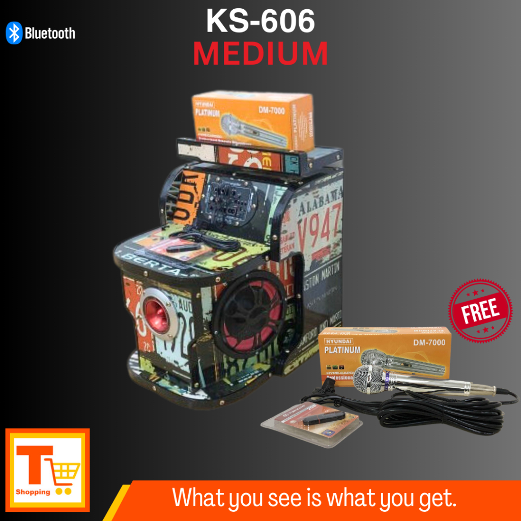 MINI VIDEOKE/KARAOKE BLUETOOTH SPEAKER WITH PLATINUM MICROPHONE AND USB ...