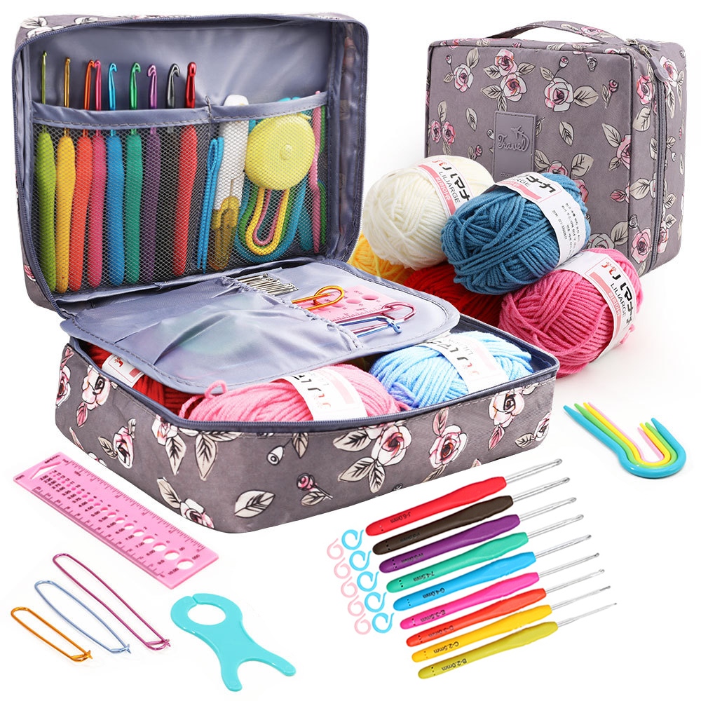 58pcs/set Beginner Complete Crochet Kits DIY Starter Crochet Set ...
