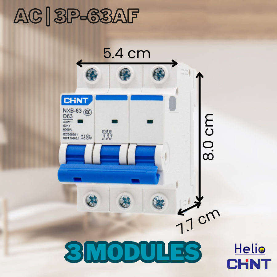 CHINT | SUNTREE | JUNXELE "3 POLE" Miniature Circuit Breaker MCB AC (REVERSIBLE) | Shopee ...