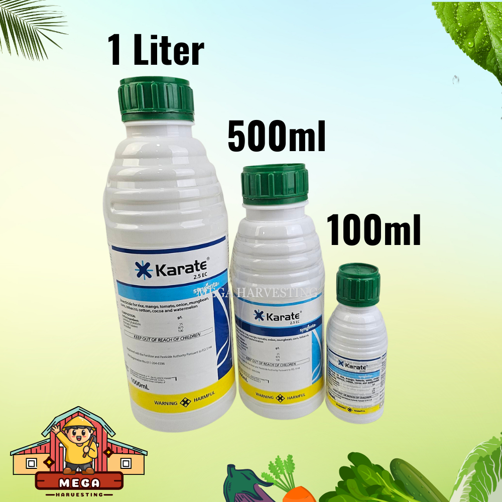 KARATE INSECTICIDE 1L 500ML 100ML FOR CROPS RICE MANGO TOMATO ONION ...