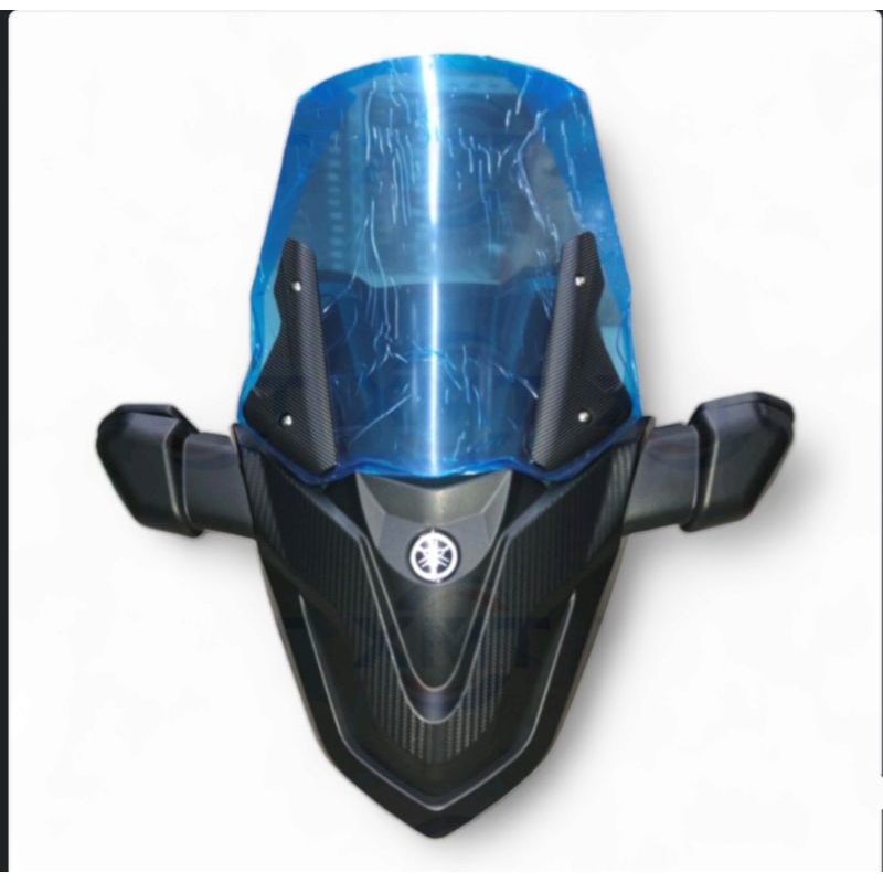 Voltron Mask Carbon Fiber Design with Side Mirror & Windshield Visor ...