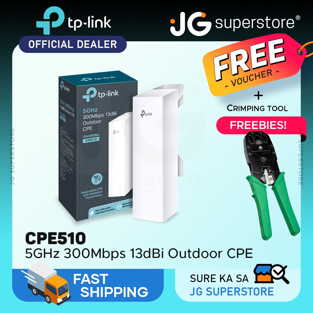 TP-Link CPE510 5GHz 300Mbps 13dBi Outdoor CPE for PtP Wireless Bridge ...