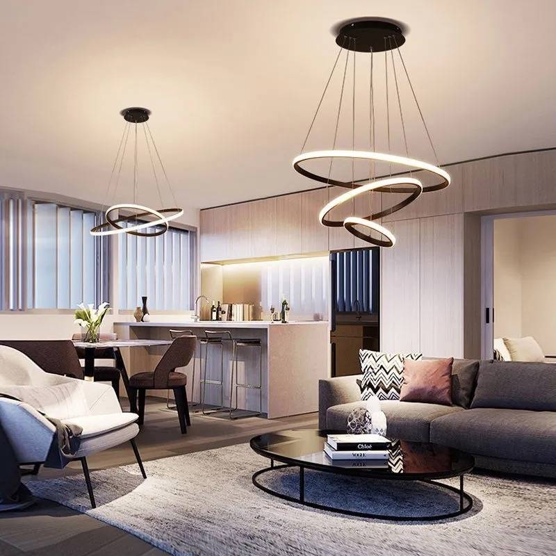 Gecree Chandelier Modern Pendant Lamp LED chandelier ceiling light ...