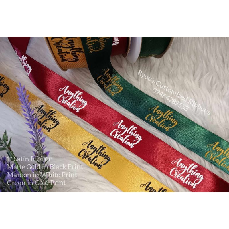 Personalized Logo Ribbons | 50 Yards/Roll Satin Ribbon Grossgrain ...