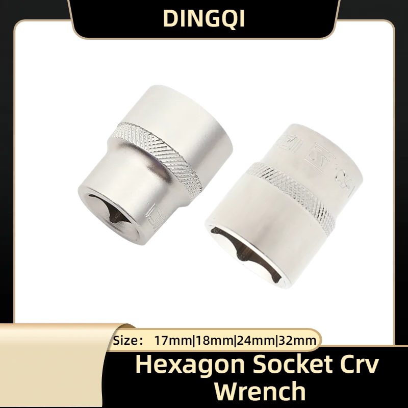 1/2" 17mm|18mm|24mm Heavy Duty Hexagon Socket Crv Wrench Deep Torque ...