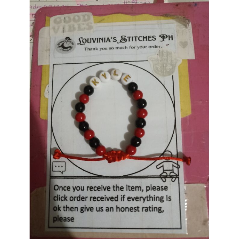 Anti Usog bracelet for babies and kids PERSONALIZED | Shopee Philippines