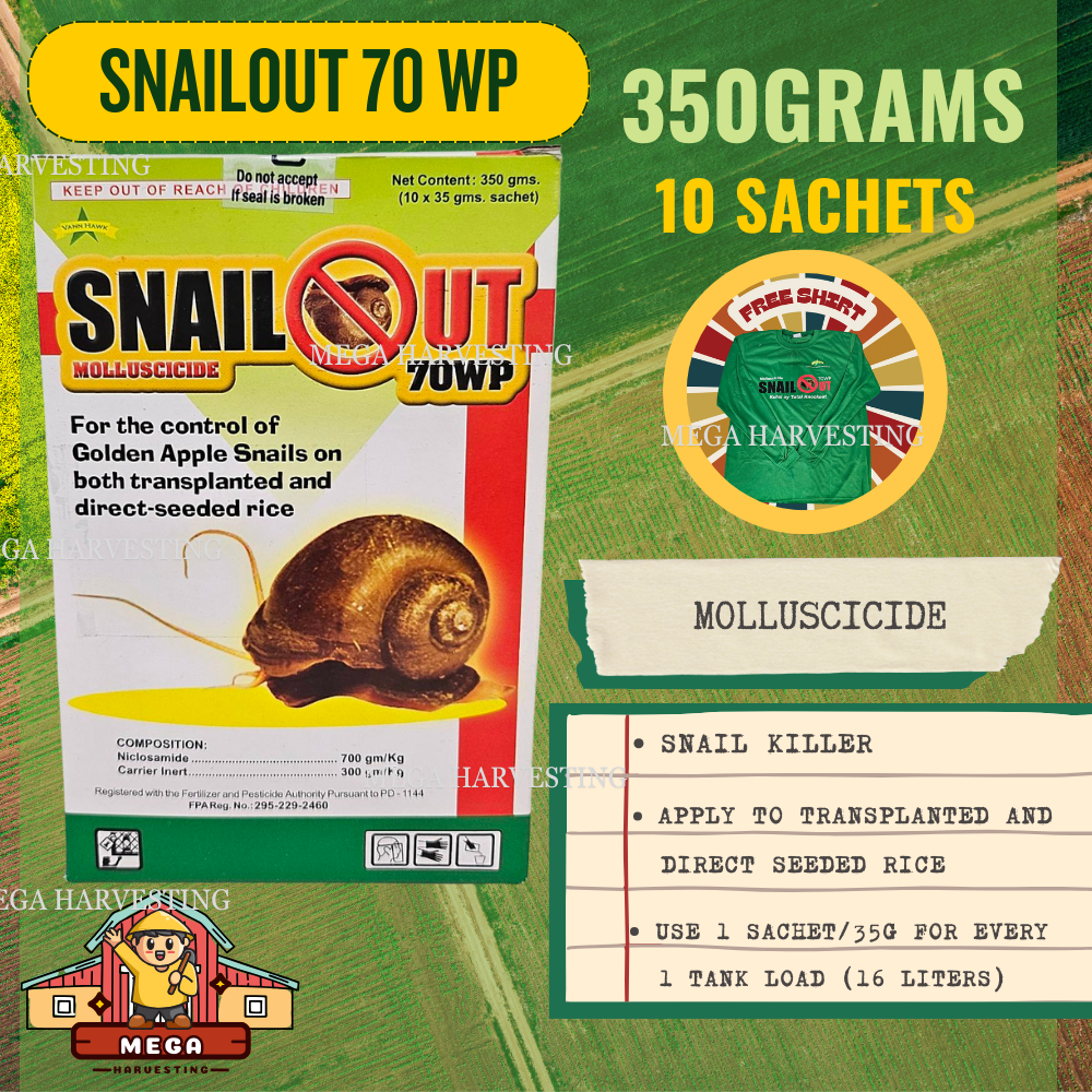SNAILOUT 70WP 350G MOLLUSCICIDE GOLDEN SNAIL KILLER IN DIRECT AND ...