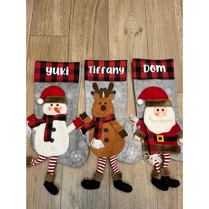 Customized Christmas Stockings with Names set of 3pcs (Penelope ...