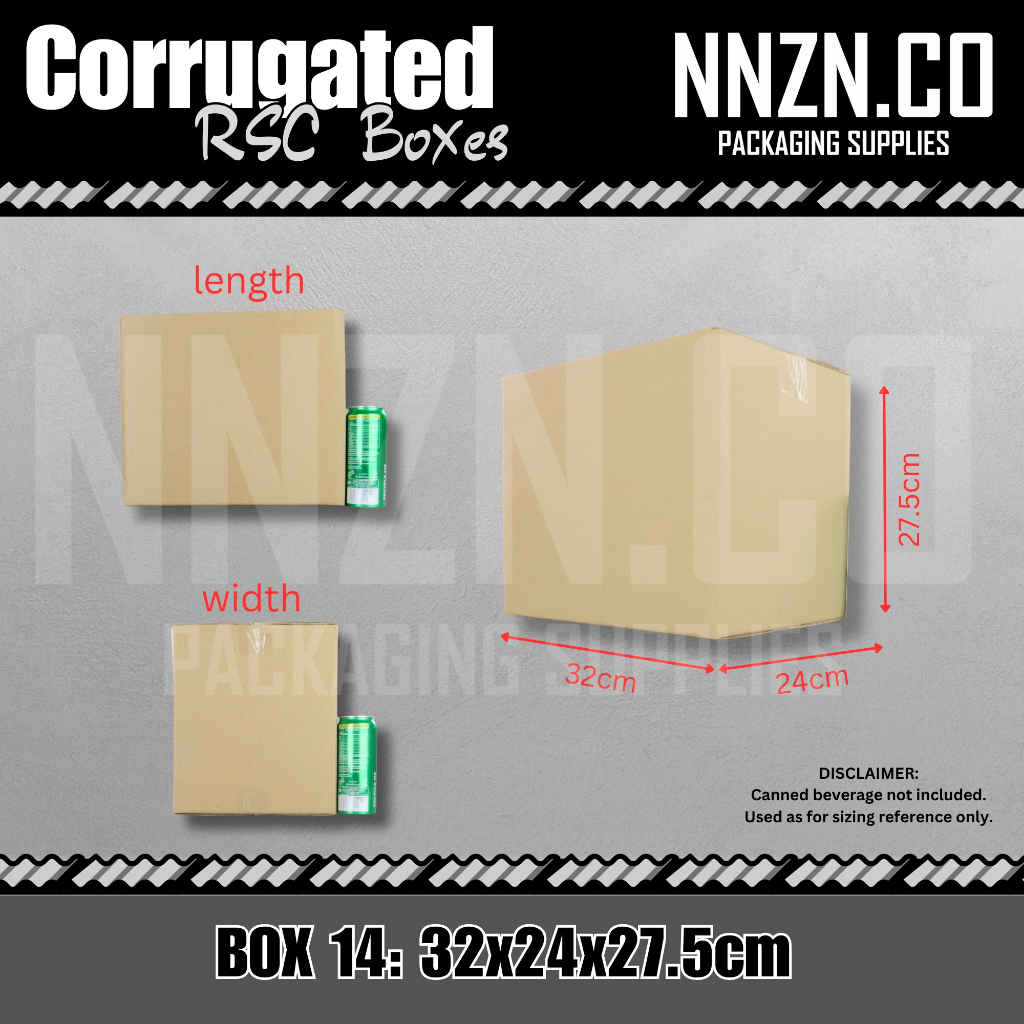 NNZN (16 Sizes Available) Corrugated Box RSC Box Shipping Box Packaging ...