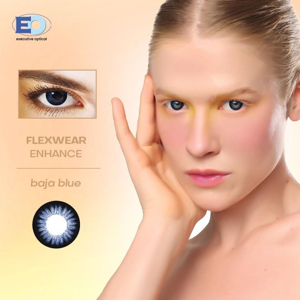 EO Flexwear Enhance Baja Blue | Graded Blue Contact Lenses (6 months ...