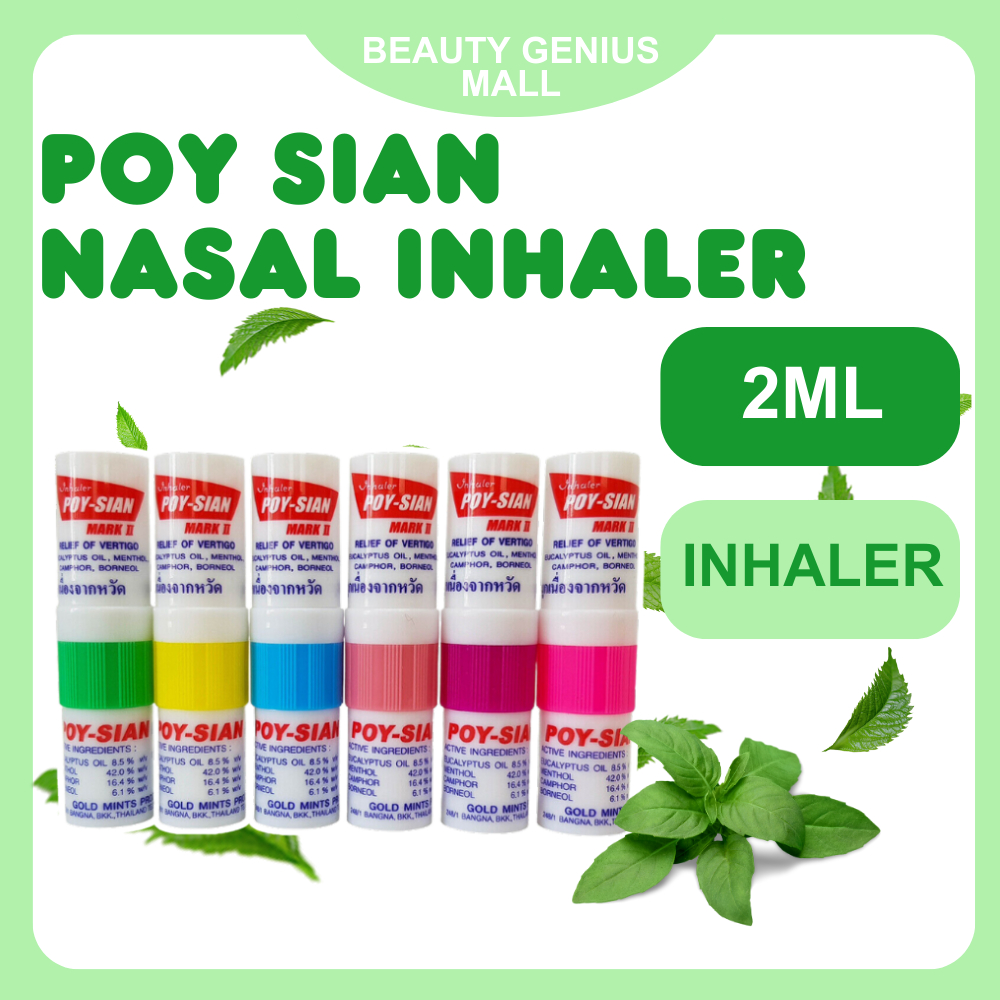 Poy-sian Inhaler Original 2 In 1 Thailand Nasal Inhaler Peppermint ...