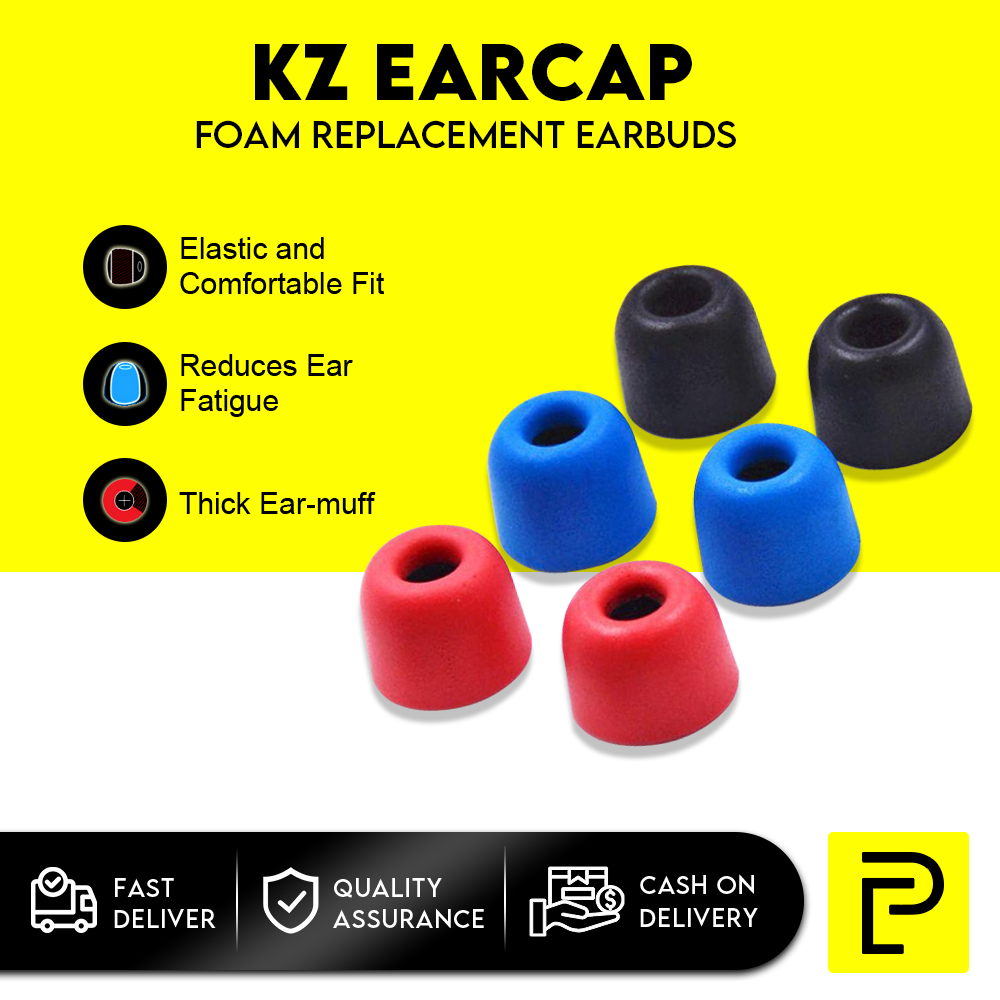 KZ Ear 3pairs Cap In-Ear Earcaps Foam Replacement Earbud Tips S/M/L ...