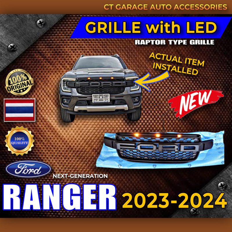 NEXT-GEN FORD RANGER 2023-2024 RAPTOR STYLE GRILLE with LED (ford ...