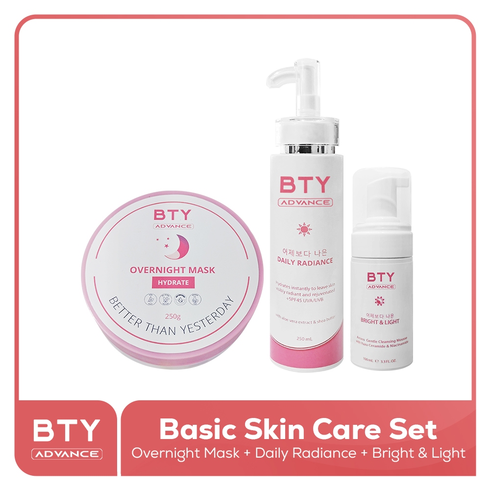 BTY Advance Basic Skin Care Set - Overnight Mask + Daily Radiance ...