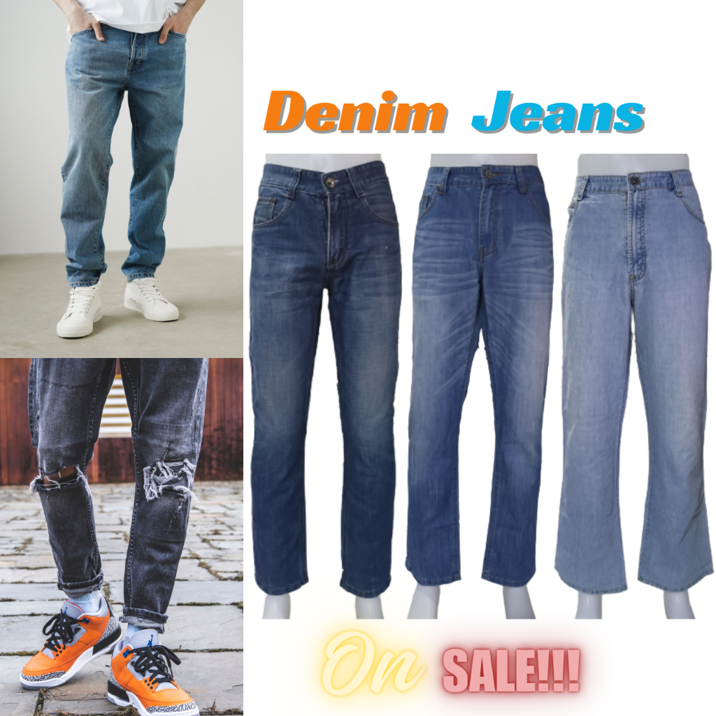 Preloved Maong Pants for Men Denim Jeans Size 28-36 | Shopee Philippines