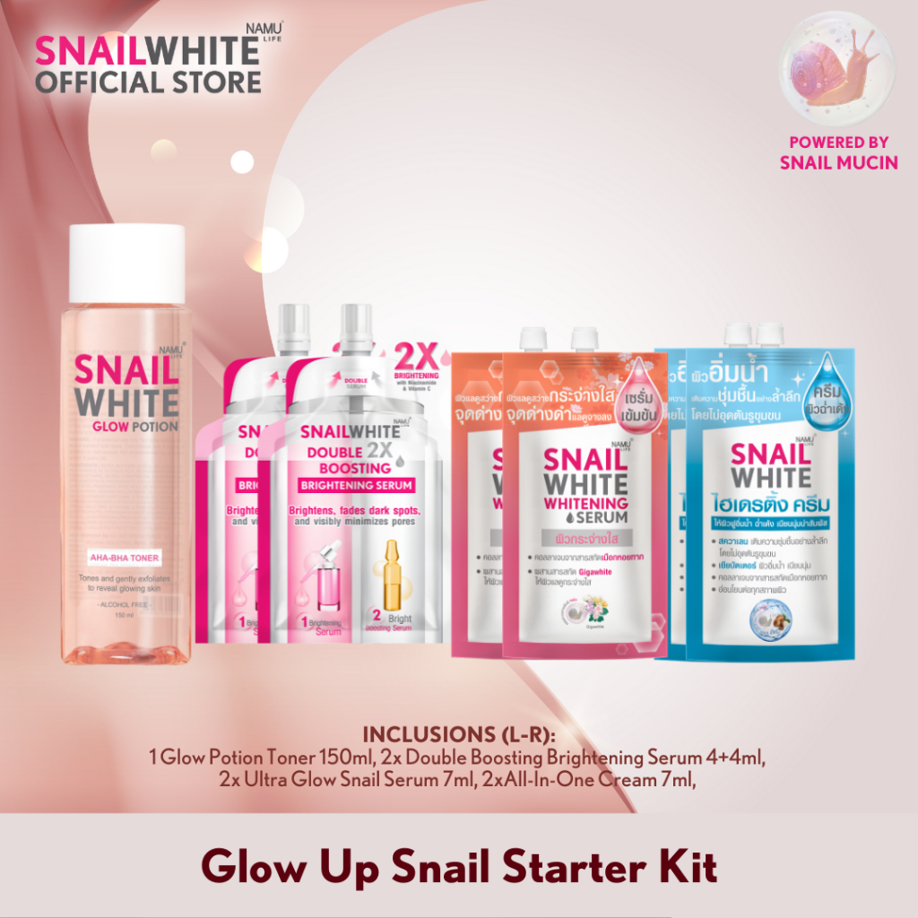 SNAILWHITE Glow Up Snail Starter Kit | Shopee Philippines