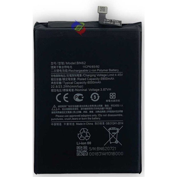 Xi40mi R3dmi 9T / Note 9 4G / POCO M3 Original Battery ( BN62 ...