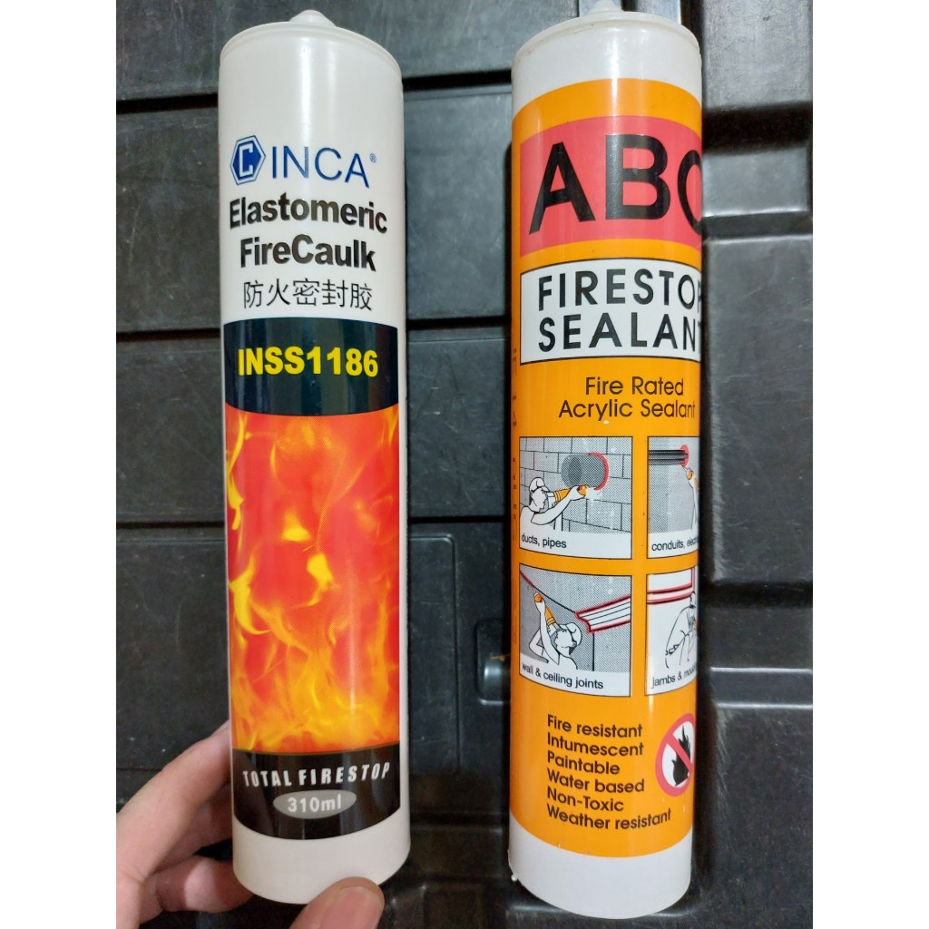 ABC Or Inca Firestop WHITE Fire Sealant 300ml Fire Rated Acrylic Sealant (Choose 1) | Shopee ...