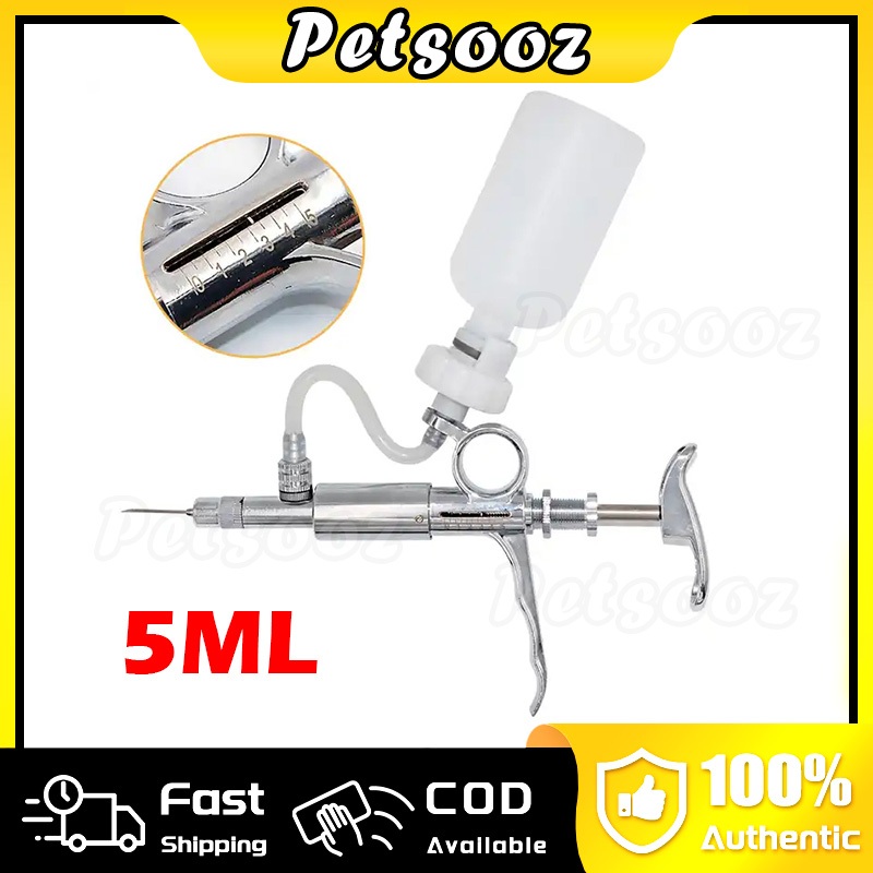 Automatic continous injection syringe 5ml Veterinary syringe vaccinator ...